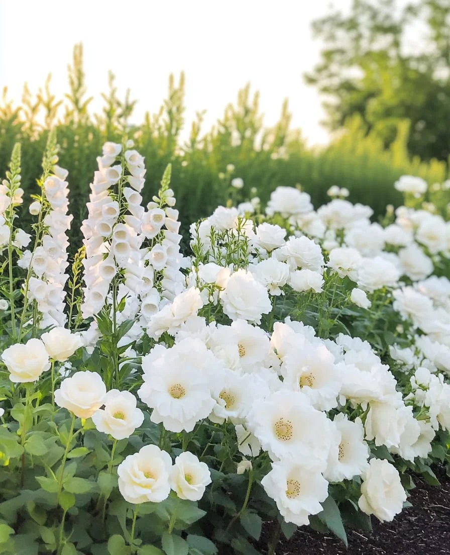 19 Enchanting White Flower Garden Ideas