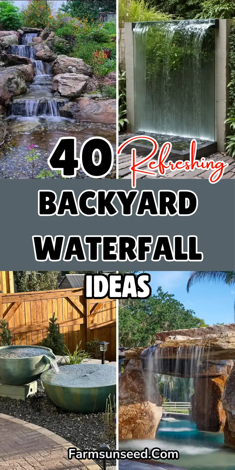 40 Natural-Looking Backyard Waterfall Ideas That Instantly Boost Your ...