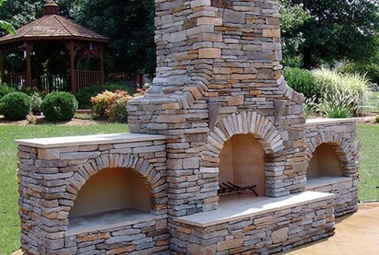 35 Epic Outdoor Stone Fireplace Ideas to Transform Your Yard