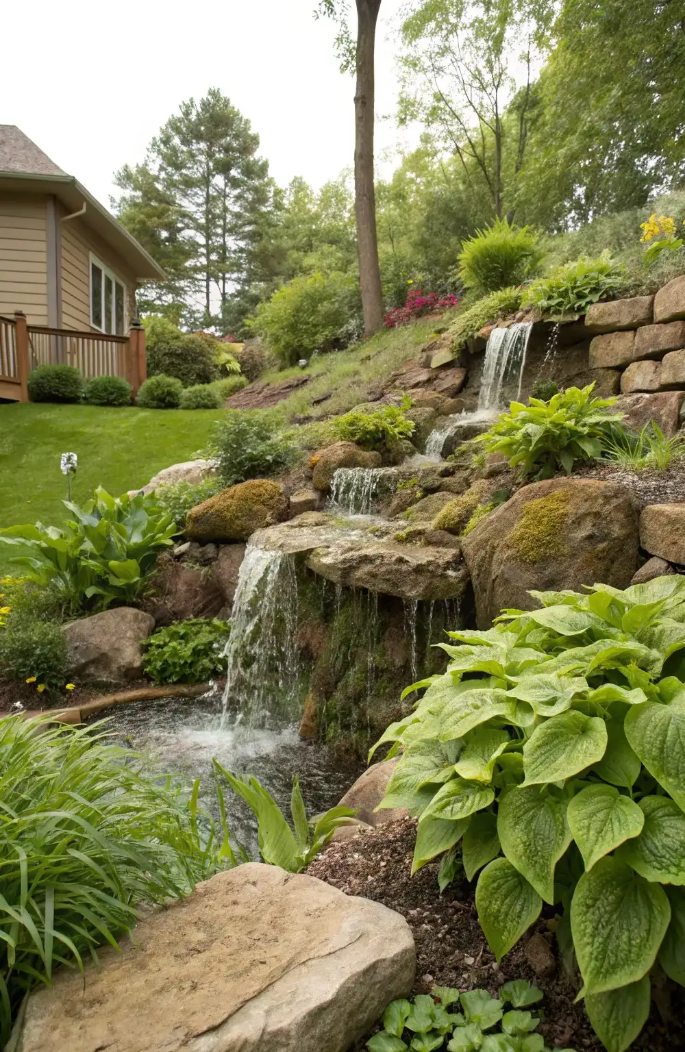 40 Natural-Looking Backyard Waterfall Ideas That Instantly Boost Your ...