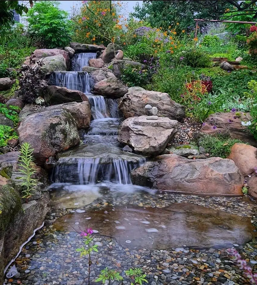 40 Natural-Looking Backyard Waterfall Ideas That Instantly Boost Your ...
