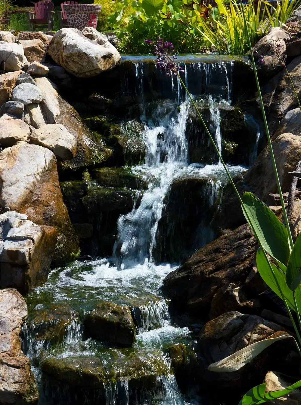 40 Natural-Looking Backyard Waterfall Ideas That Instantly Boost Your ...