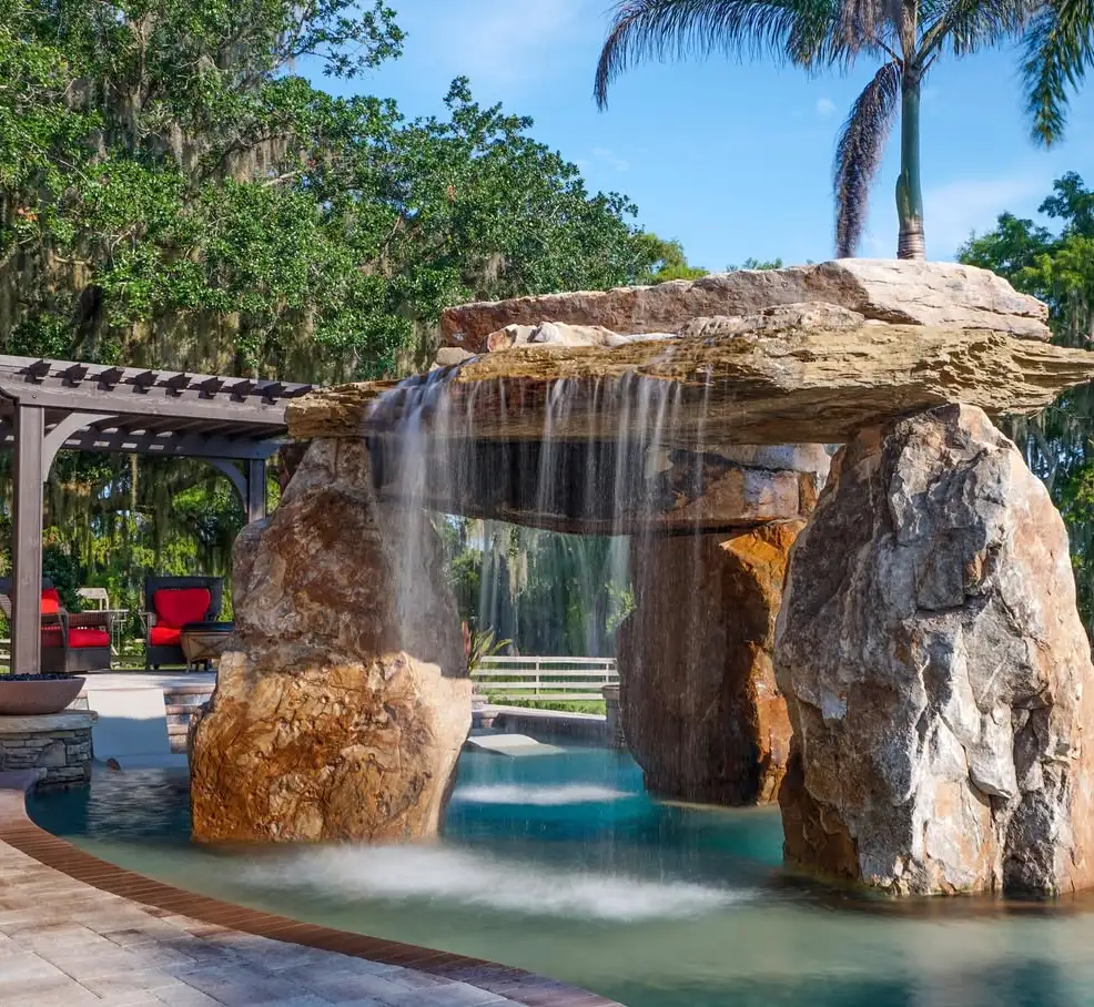 40 Natural-Looking Backyard Waterfall Ideas That Instantly Boost Your ...