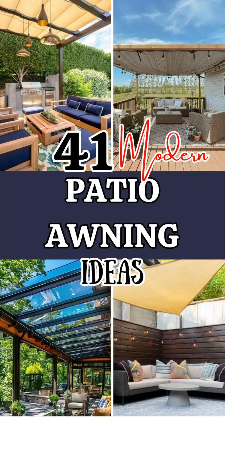 41 Modern Patio Awning Ideas for Every Home Style and Climate (Both ...