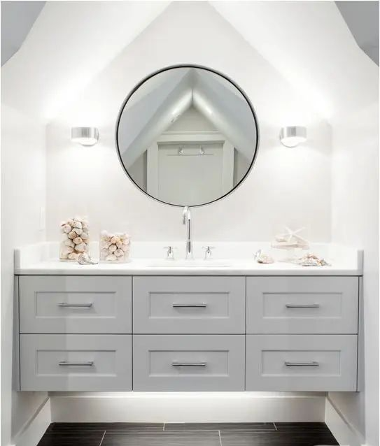 35 Unique Floating Vanity Ideas With Mirror For Small Bathrooms (Sleek ...