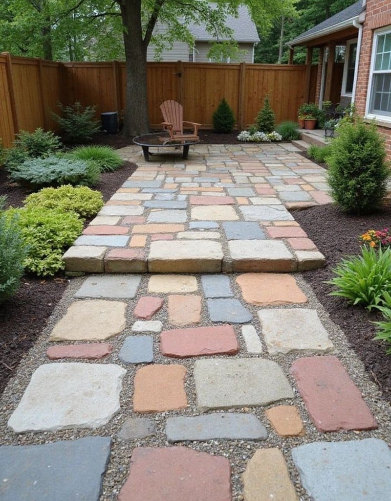 34 Modern & Budget Friendly Flagstone Patio Ideas (With & Without Fire ...