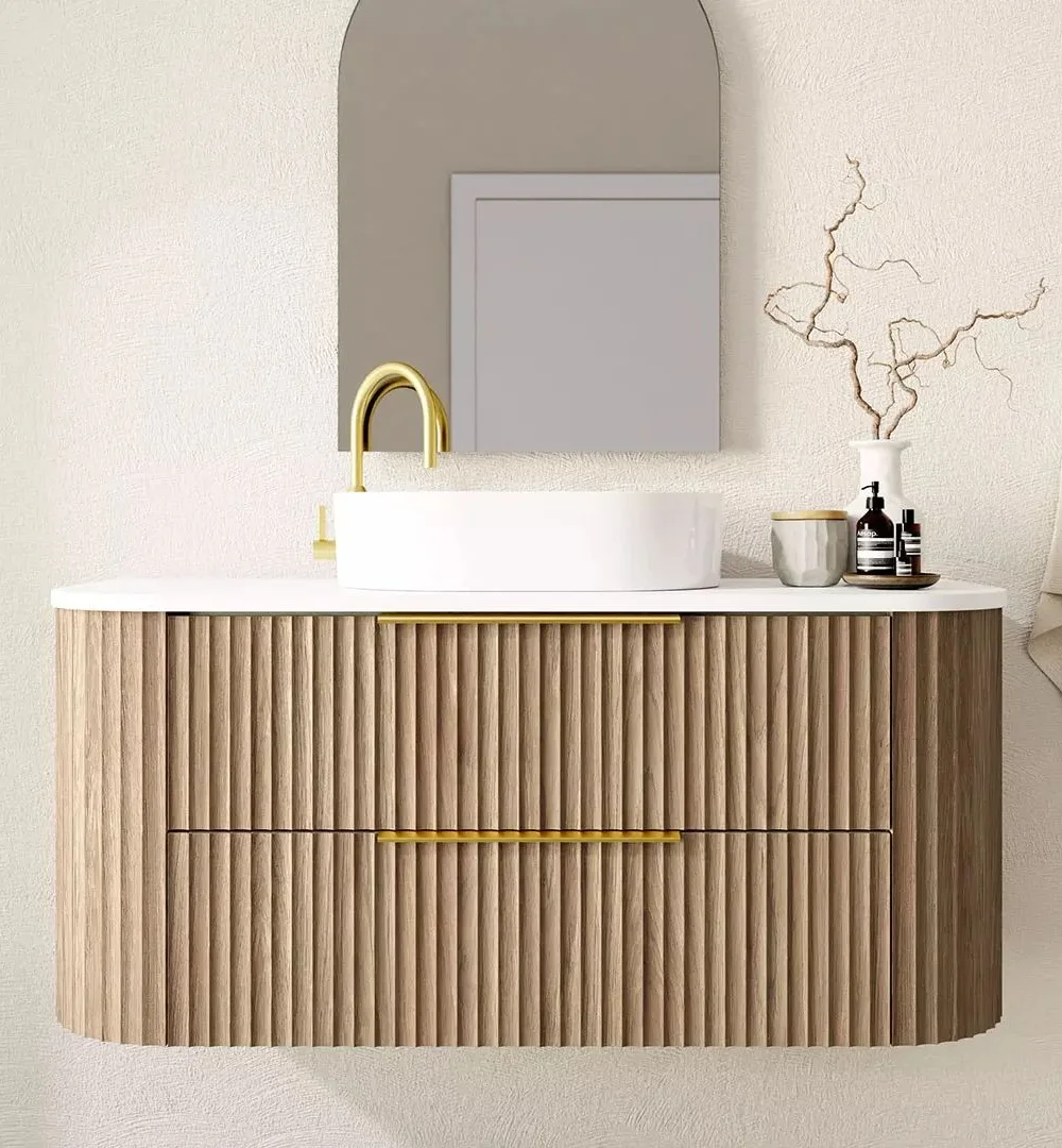 35 Unique Floating Vanity Ideas With Mirror For Small Bathrooms (Sleek ...