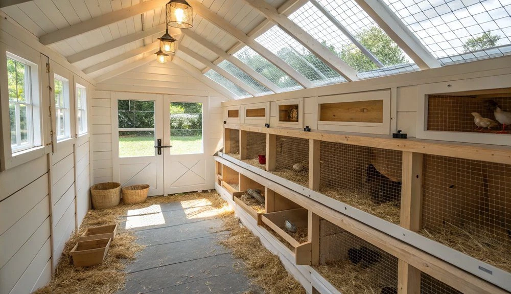 Functional Inside Chicken Coop Designs (30 Easy To Clean Interior Ideas)