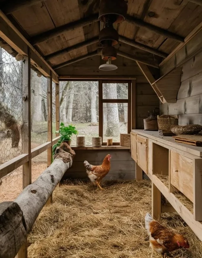 Functional Inside Chicken Coop Designs (30 Easy To Clean Interior Ideas)