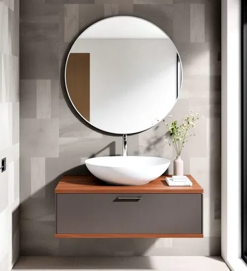 35 Unique Floating Vanity Ideas With Mirror For Small Bathrooms (Sleek ...