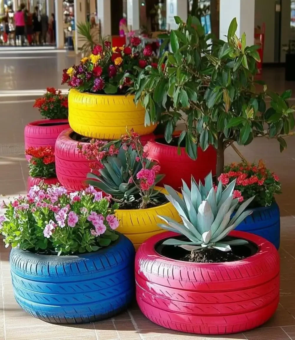 35 Brilliant DIY Tire Planter Ideas That'll Beautify Your Garden on a ...