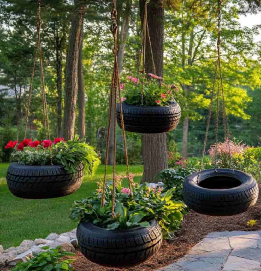 35 Brilliant DIY Tire Planter Ideas That'll Beautify Your Garden on a ...