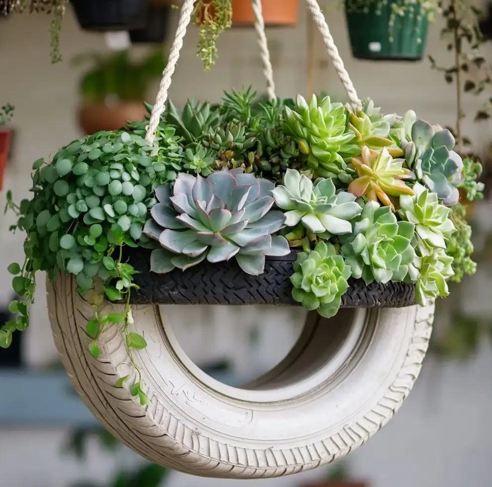 35 Brilliant DIY Tire Planter Ideas That'll Beautify Your Garden on a ...