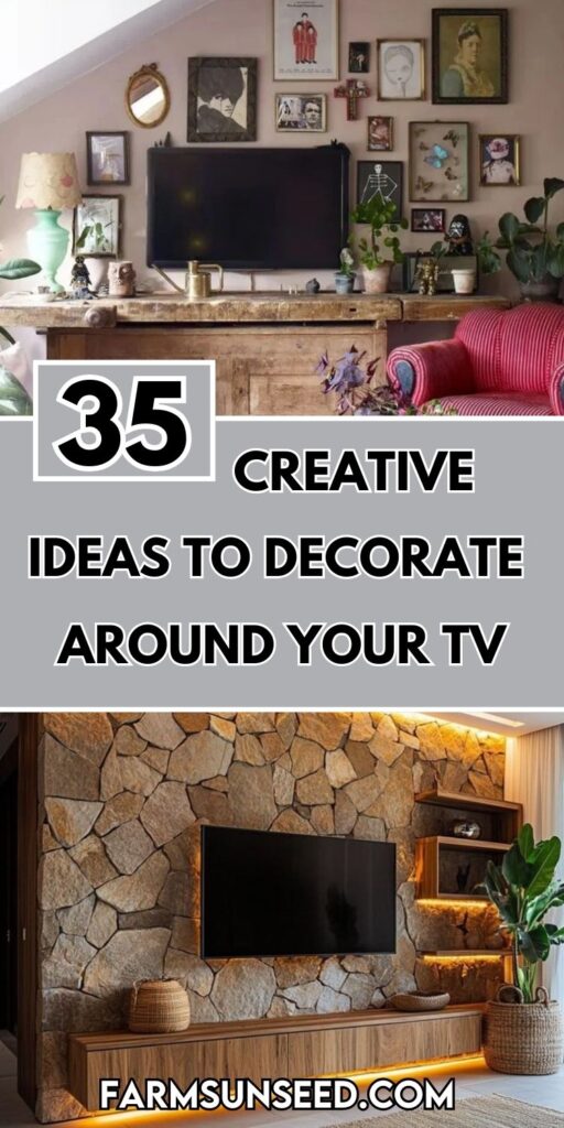 35 Creative Ideas To Decorate Around Your TV