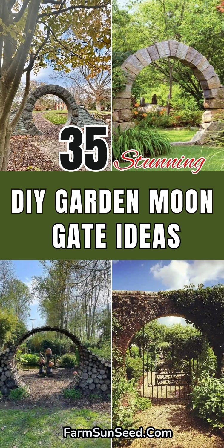 35 Stunning DIY Garden Moon Gate Ideas